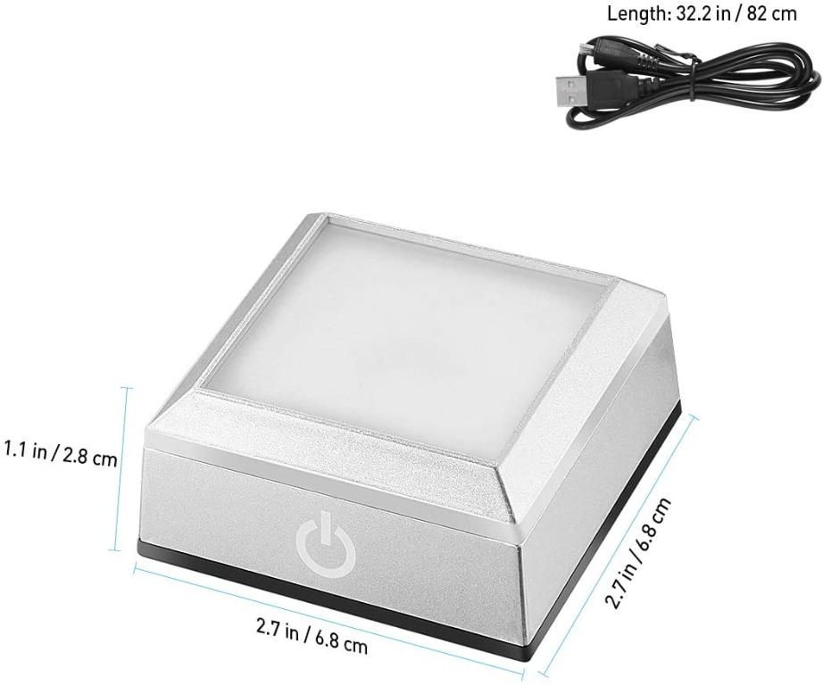 ledmomo Colorful Light LED Light Base, Base Display Light Base with ...