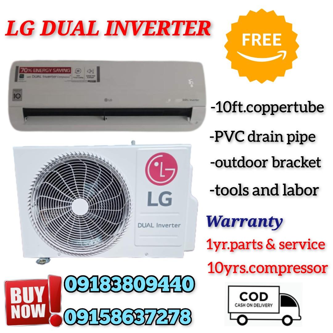 LG DUAL SPLIT TYPE AIRCON INVERTER, TV & Home Appliances, Air ...
