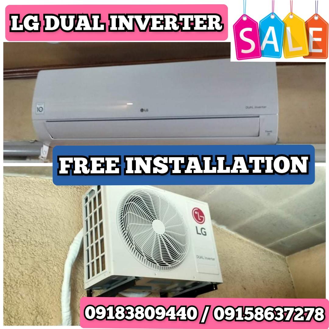 LG DUAL SPLIT TYPE AIRCON INVERTER, TV & Home Appliances, Air ...