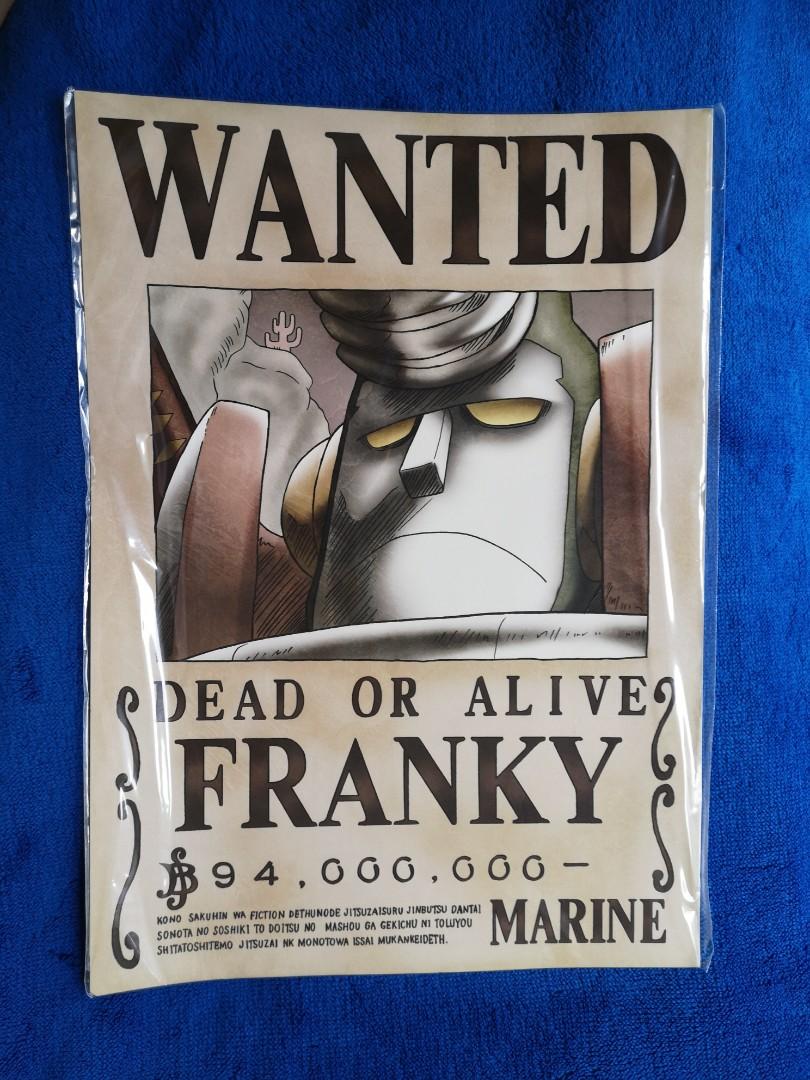One Piece General Franky A3 Wanted Poster, Hobbies & Toys, Memorabilia ...