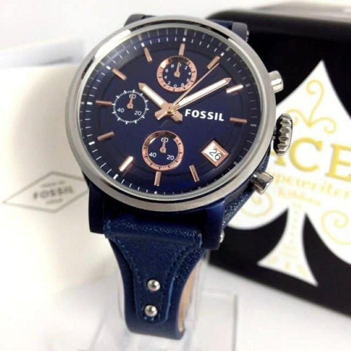 Original 100% Fossil Watch Boyfriend ES4113, Fesyen Wanita, Jam Tangan ...