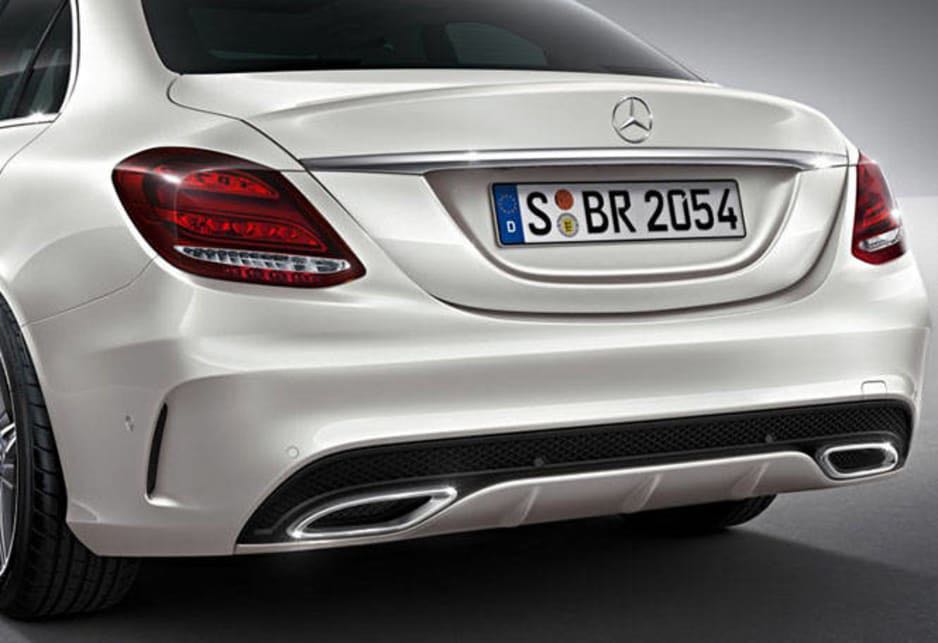 Original Mercedes Benz W205 AMG-Line C-Class Back Bumper with Diffuser ...
