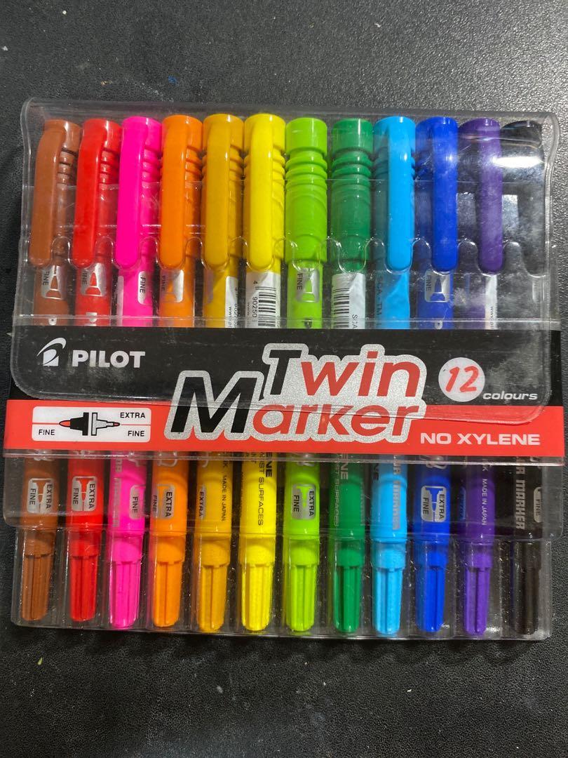 Pilot Twin Marker Permanent Marker set, Hobbies & Toys, Stationery ...