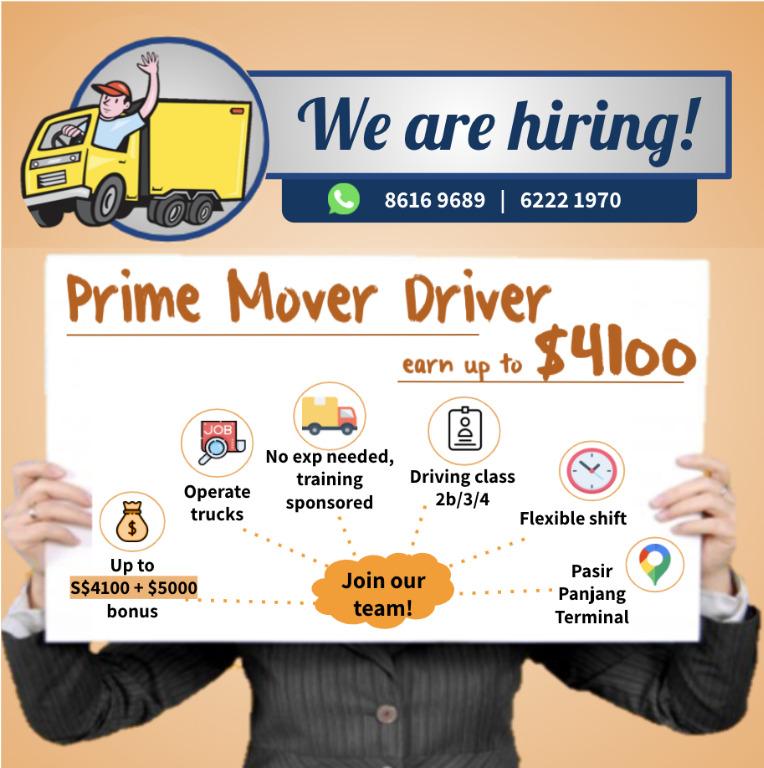 PSA Prime Mover Driver, Jobs, Transport & Delivery on Carousell