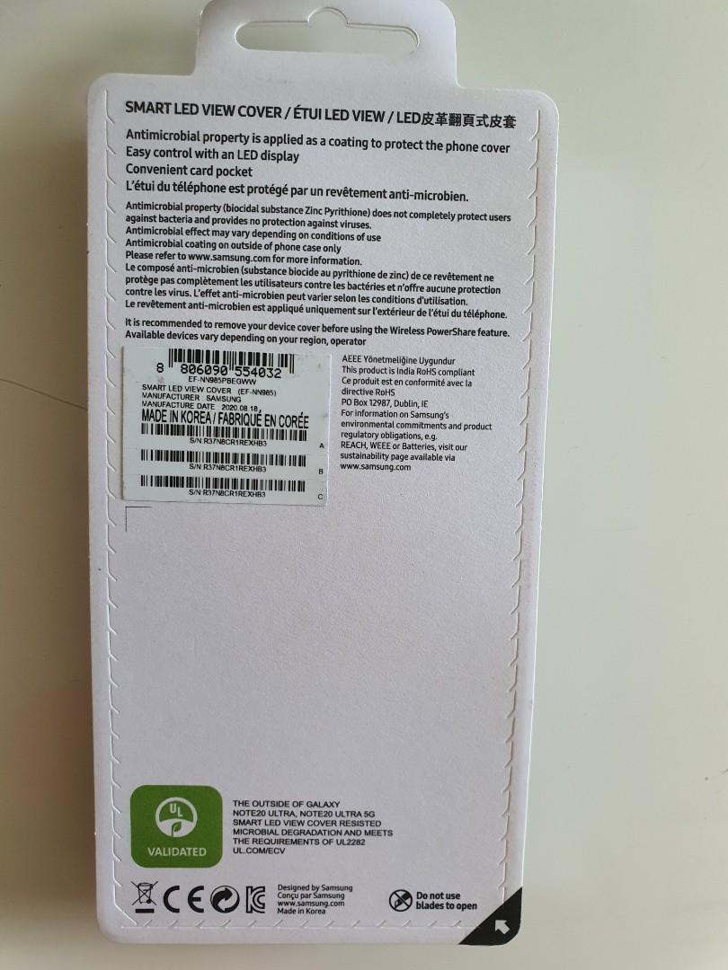 Samsung Galaxy Note 20 Ultra 5G Smart LED View Cover, Mobile Phones ...