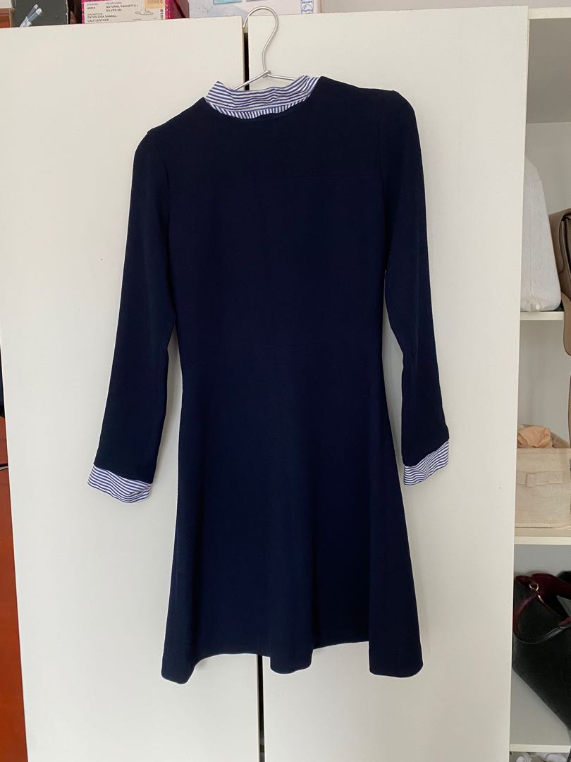 Sandro navy one piece dress, Women's Fashion, Tops, Sleeveless on Carousell