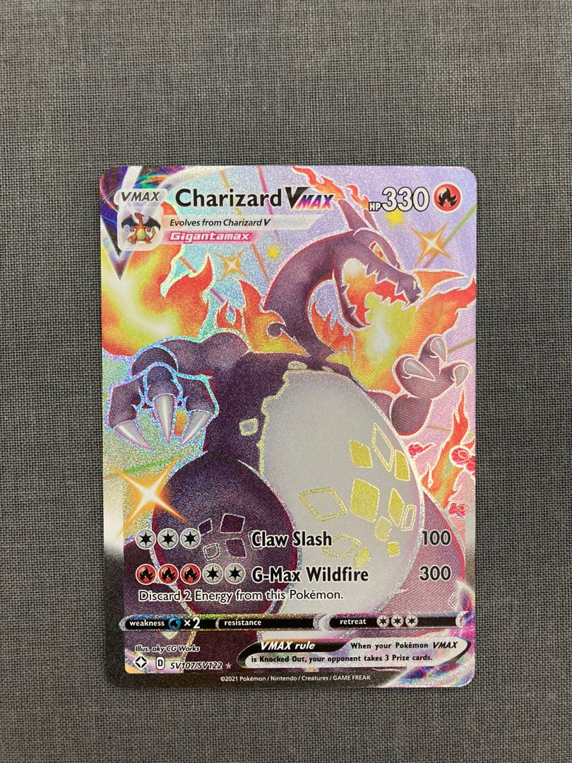 Shiny Charizard VMAX Shining Fates Full Art SV107/SV122 Pokémon TCG ...