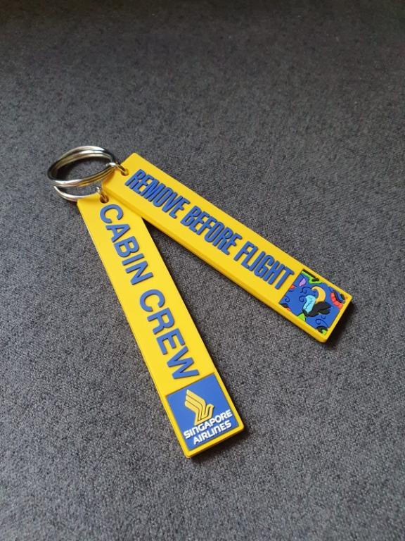 [SOLD OUT] SIA Cabin Crew Keychain, Singapore Airlines (Flexible Rubber ...