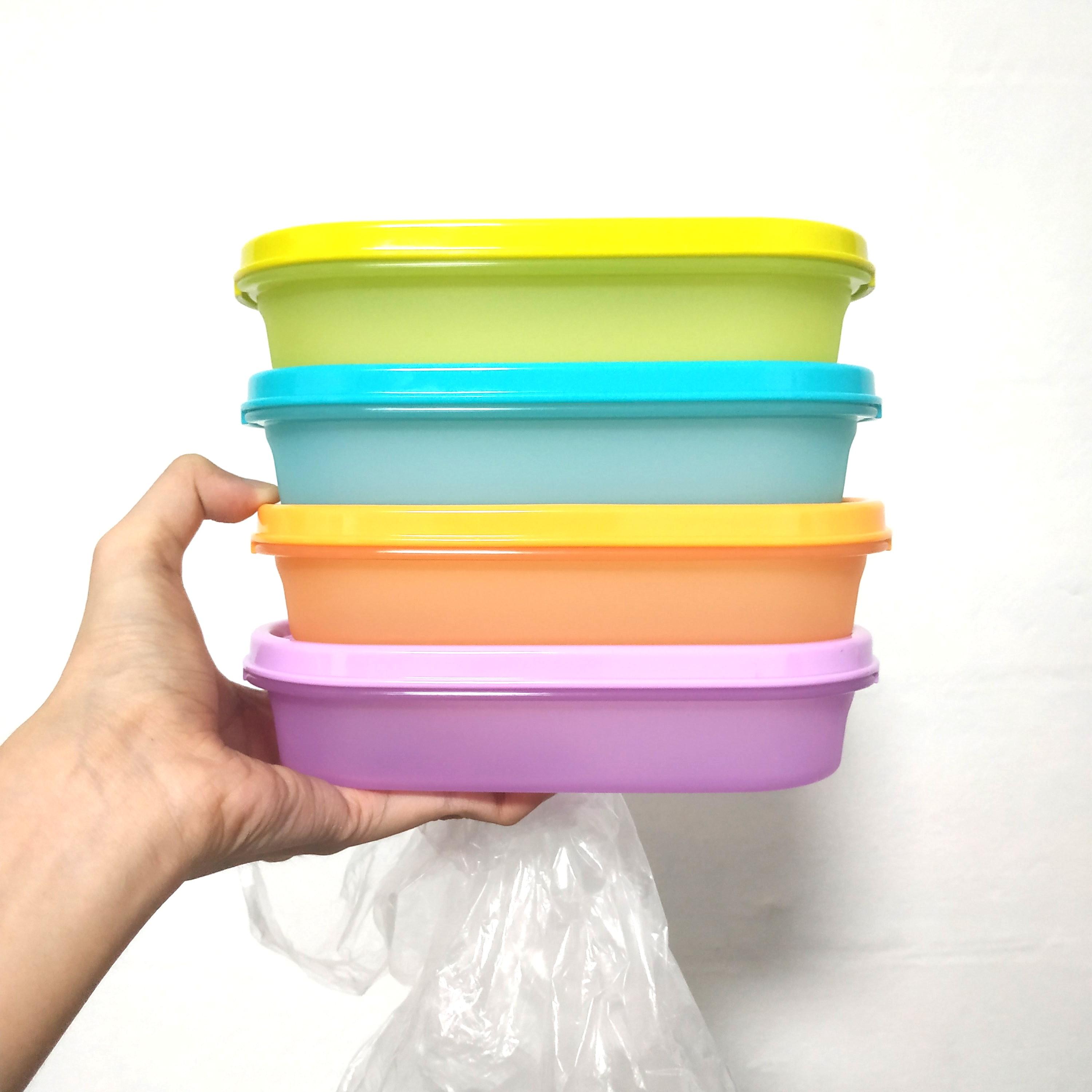 Tupperware 300 ml Slim Oval Keeper Container Set of 4, Furniture & Home ...