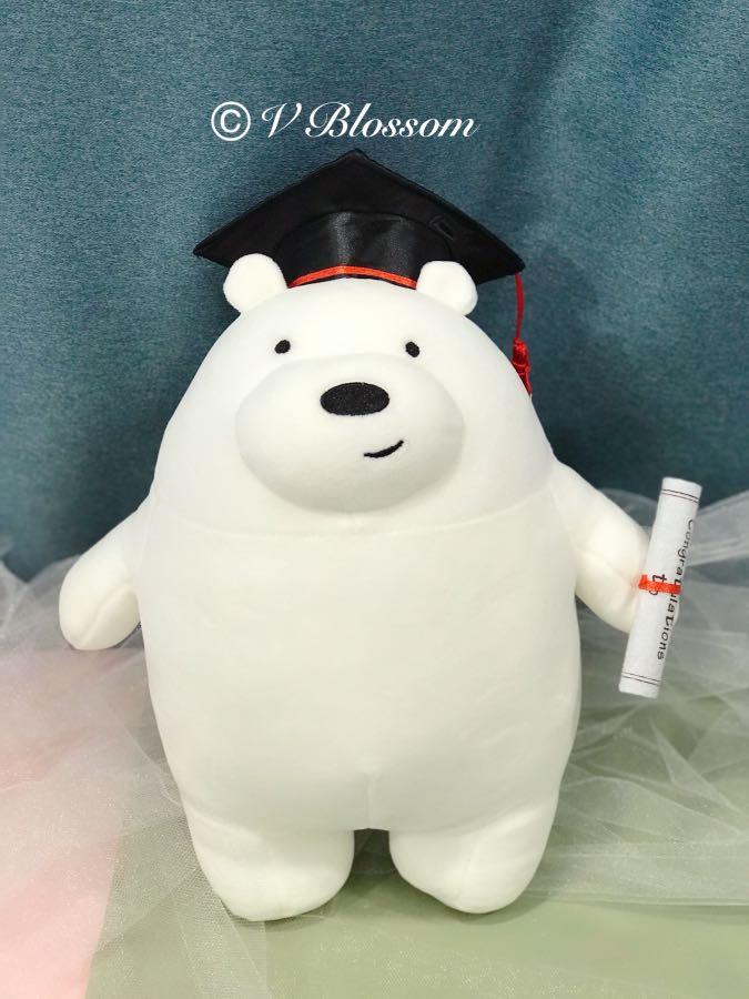 We Bare Bears Graduation Bear Plush Toy Graduation Gift for Convocation ...