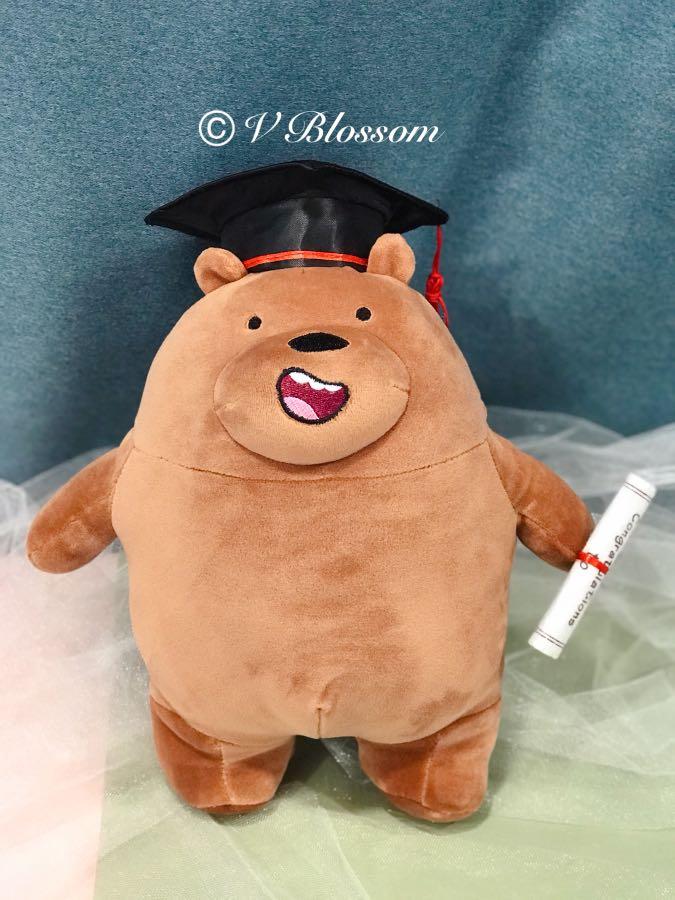 We Bare Bears Graduation Bear Plush Toy Graduation Gift for Convocation ...