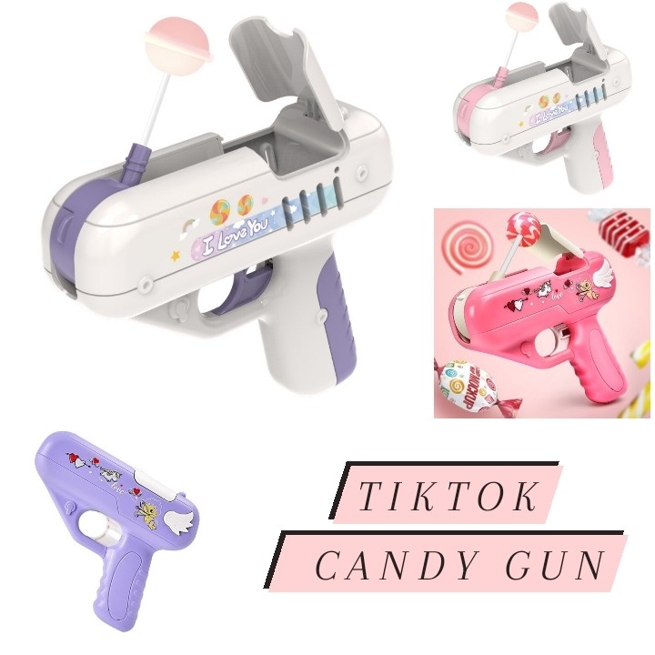 ( PO ) Candy Gun tiktok douyin toy kids children 抖音 lollipop gun ...
