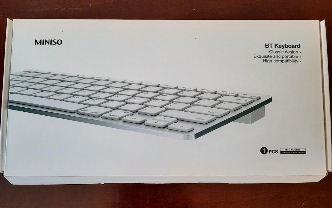 Bluetooth Keyboard (Silver) Miniso, Mobile Phones & Gadgets, Mobile ...