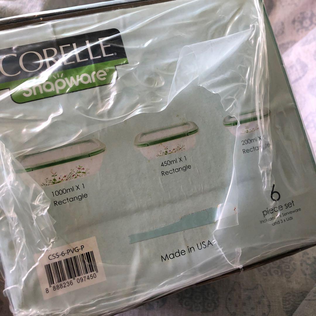 Corelle snapware 6 piece set, Furniture & Home Living, Kitchenware ...