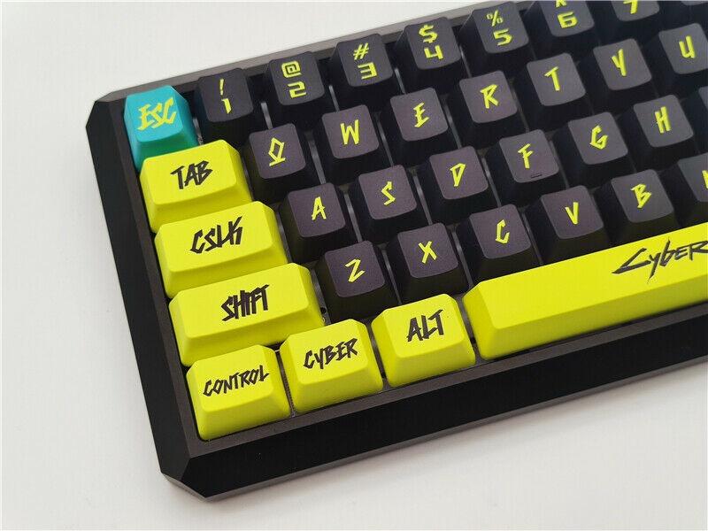 Cyberpunk 2077 Keycap 118 pcs Game Keycaps 6.25X PBT OEM For Cherry MX ...