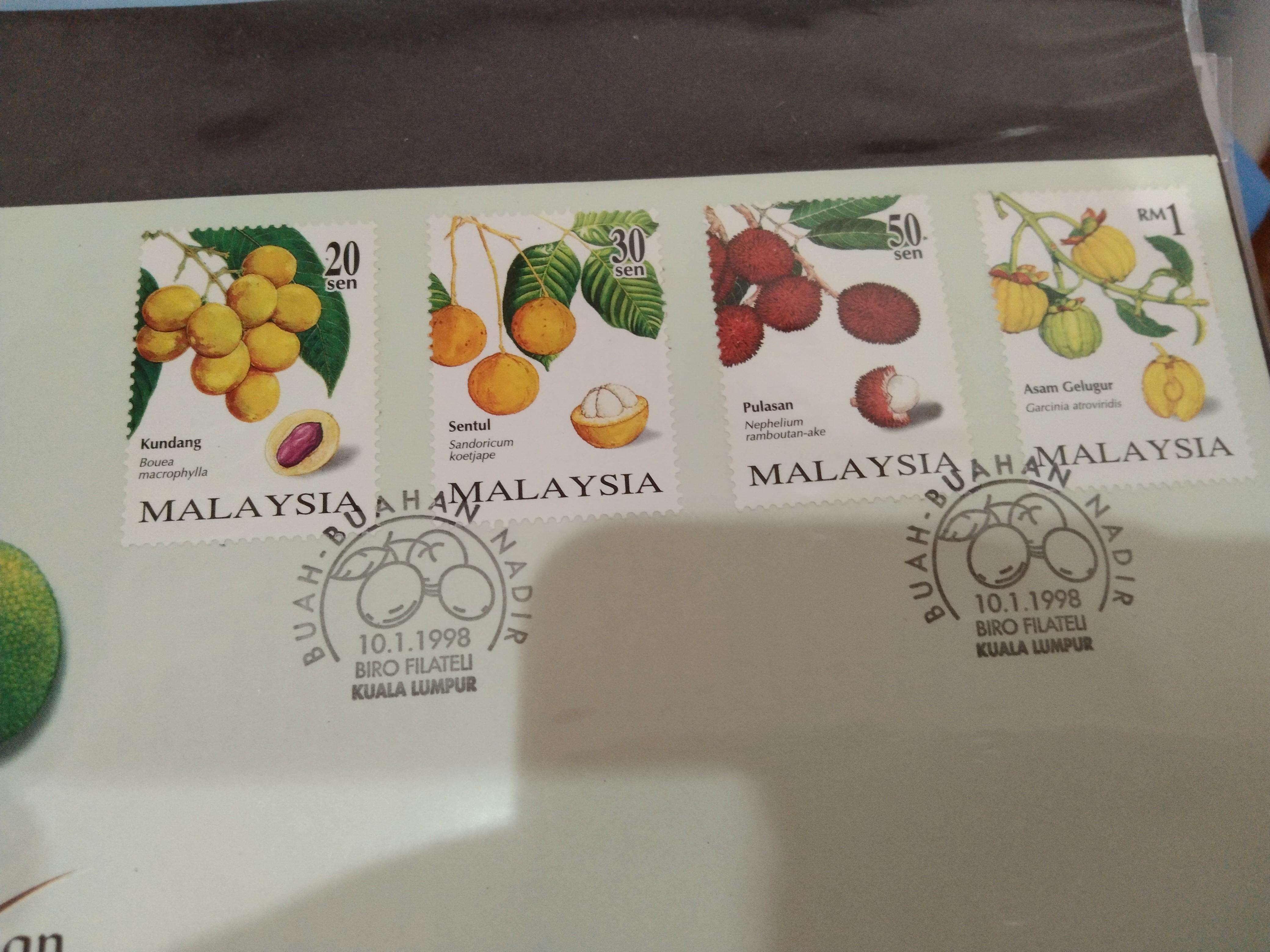 1998 (10 January) Buah-buahan Nadir First Day Cover, Hobbies & Toys ...