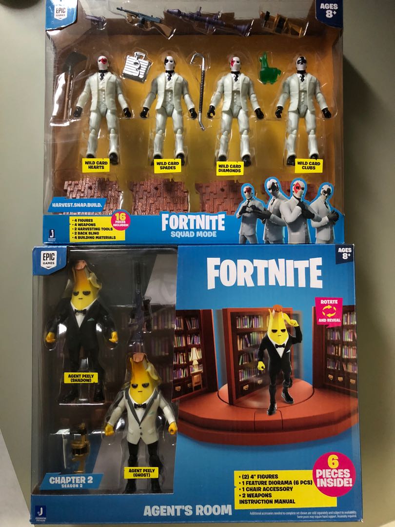 Fortnite play set Agent room Peely Squad mode Wild card 4吋 3.75 1/18 非 ...