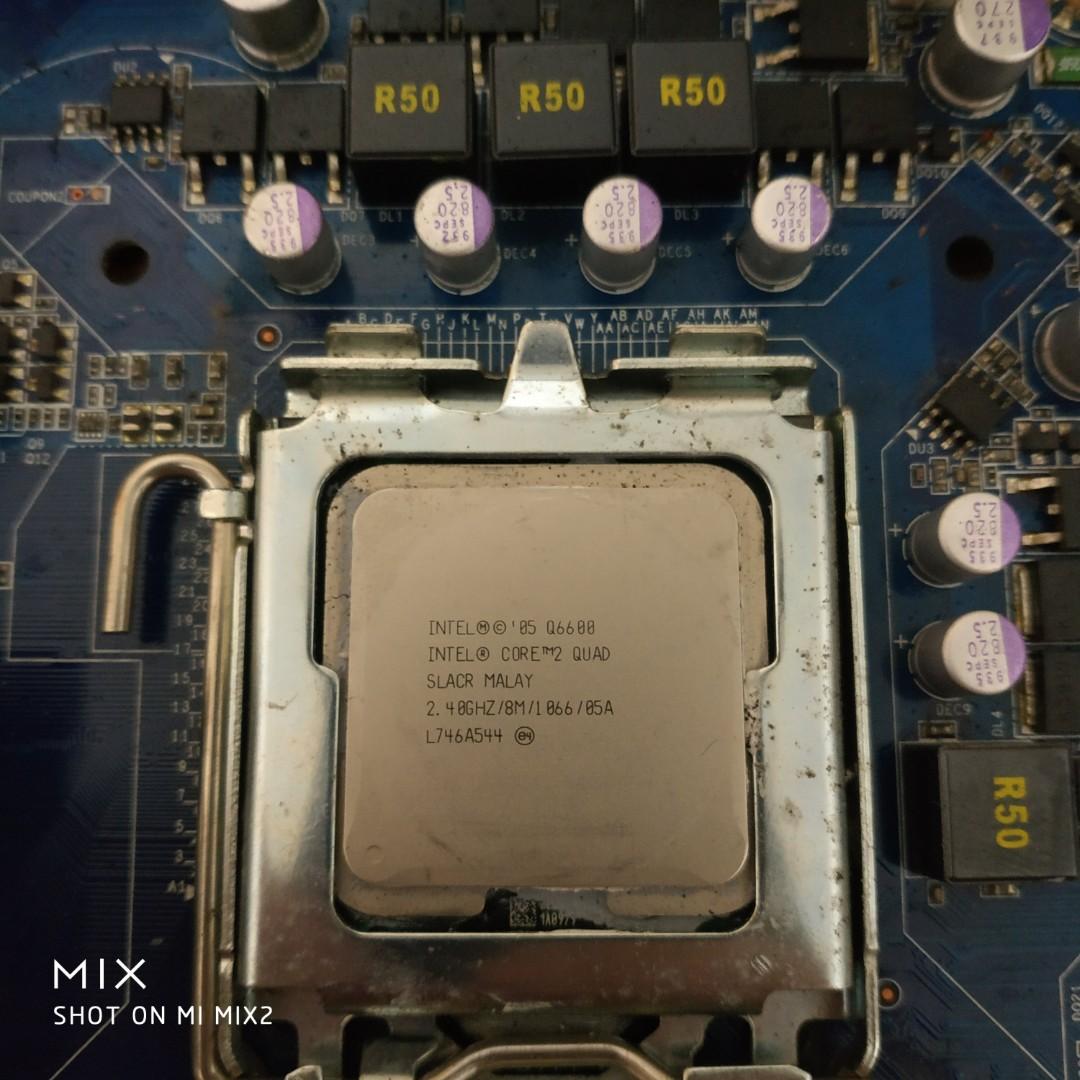 Gigabyte motherboard with processor, Computers & Tech, Parts ...