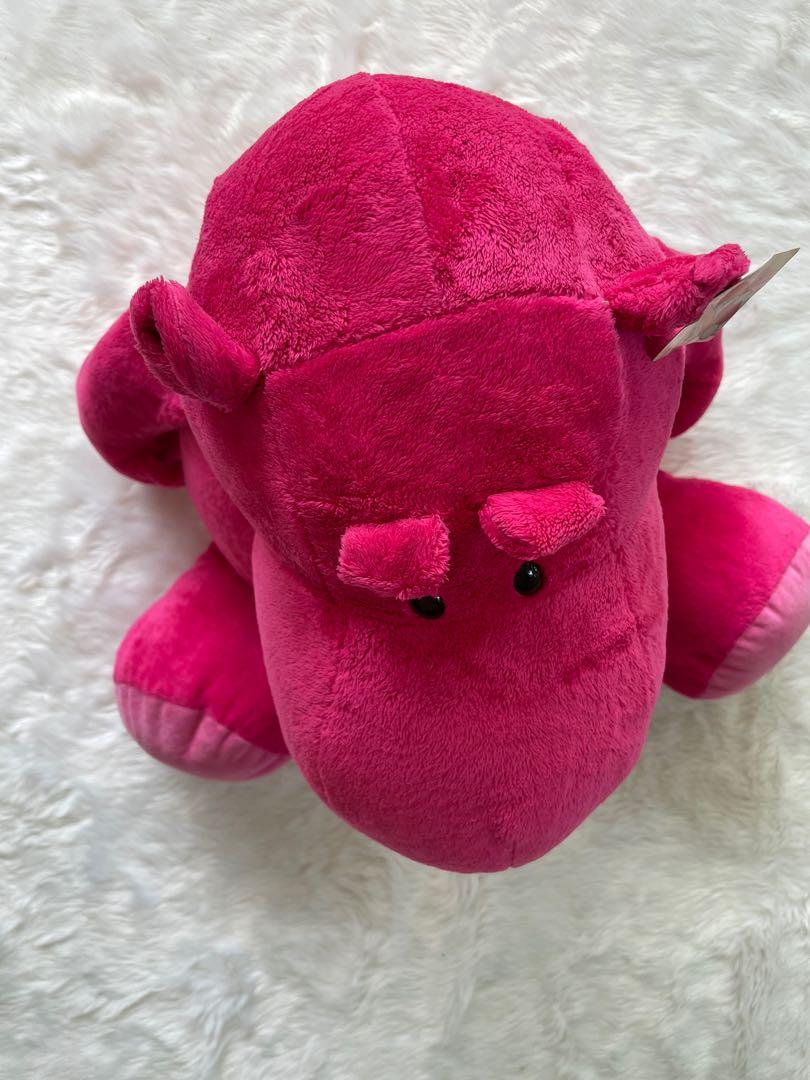 Big Hot pink hippo stuffed/plush toy, Hobbies & Toys, Toys & Games on ...
