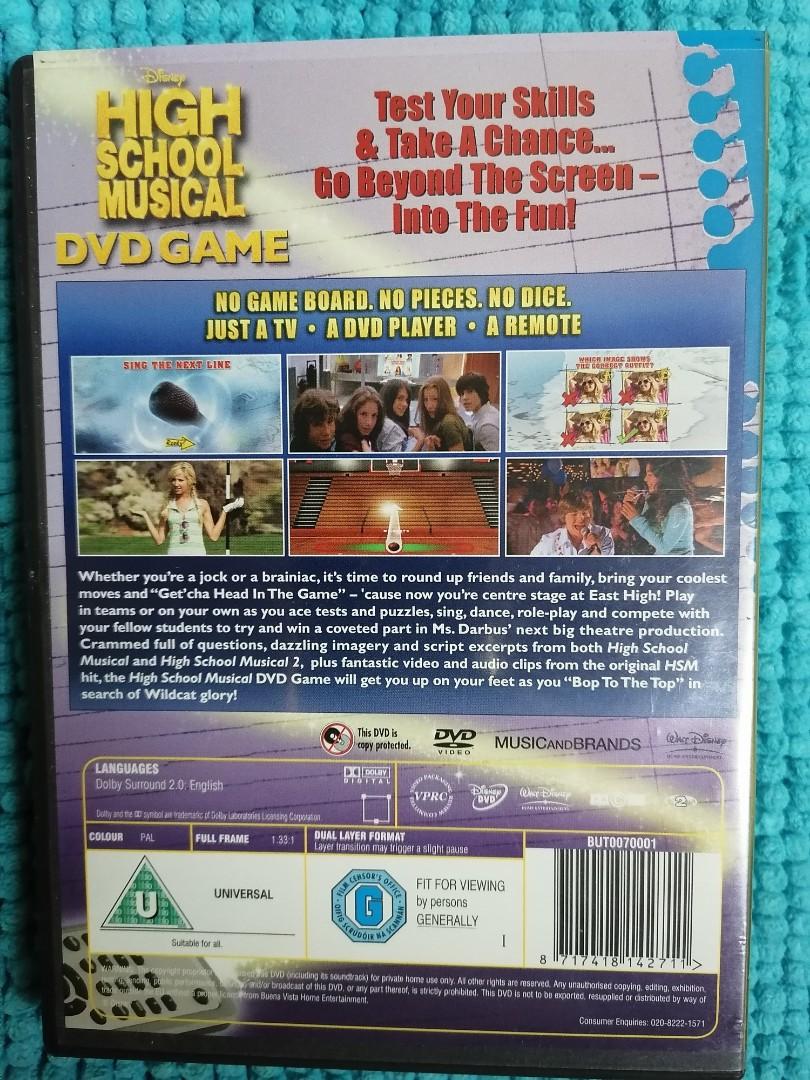 (Interactive DVD) Disney High School Musical DVD Game, 興趣及遊戲, 玩具 & 遊戲類 ...
