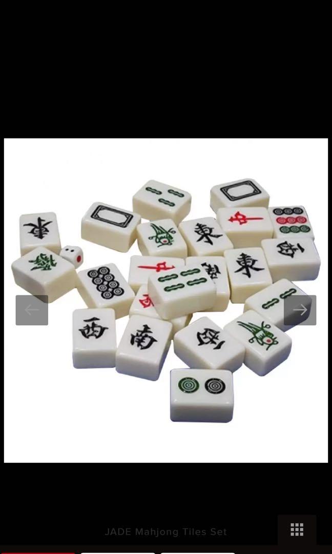Jade Mahjong Tiles Set, Hobbies & Toys, Toys & Games on Carousell
