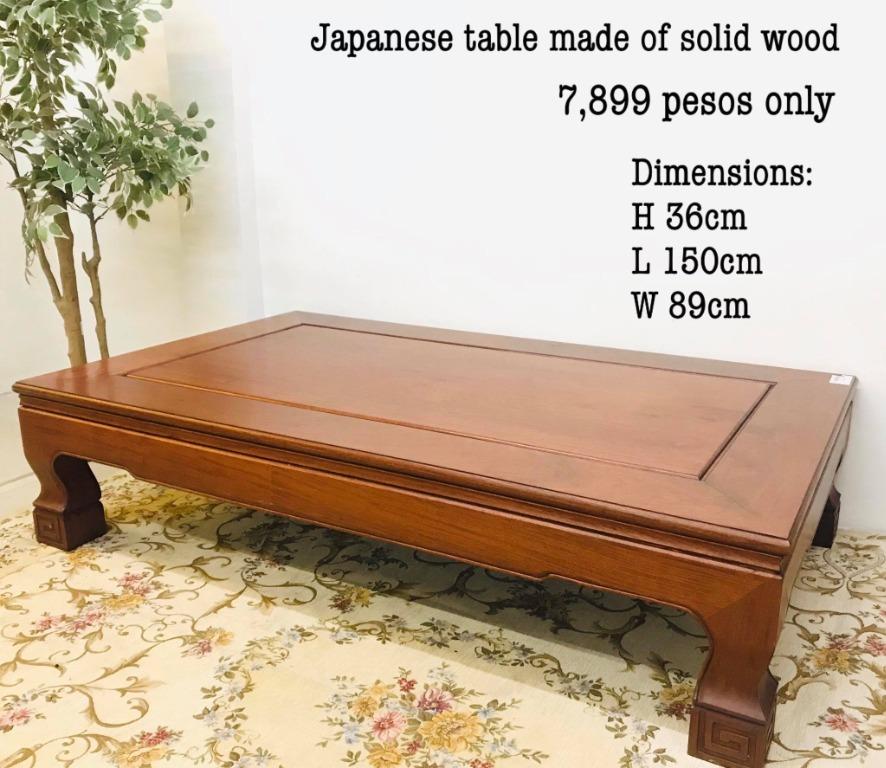 japanese center table made of solid wood, Furniture & Home Living ...
