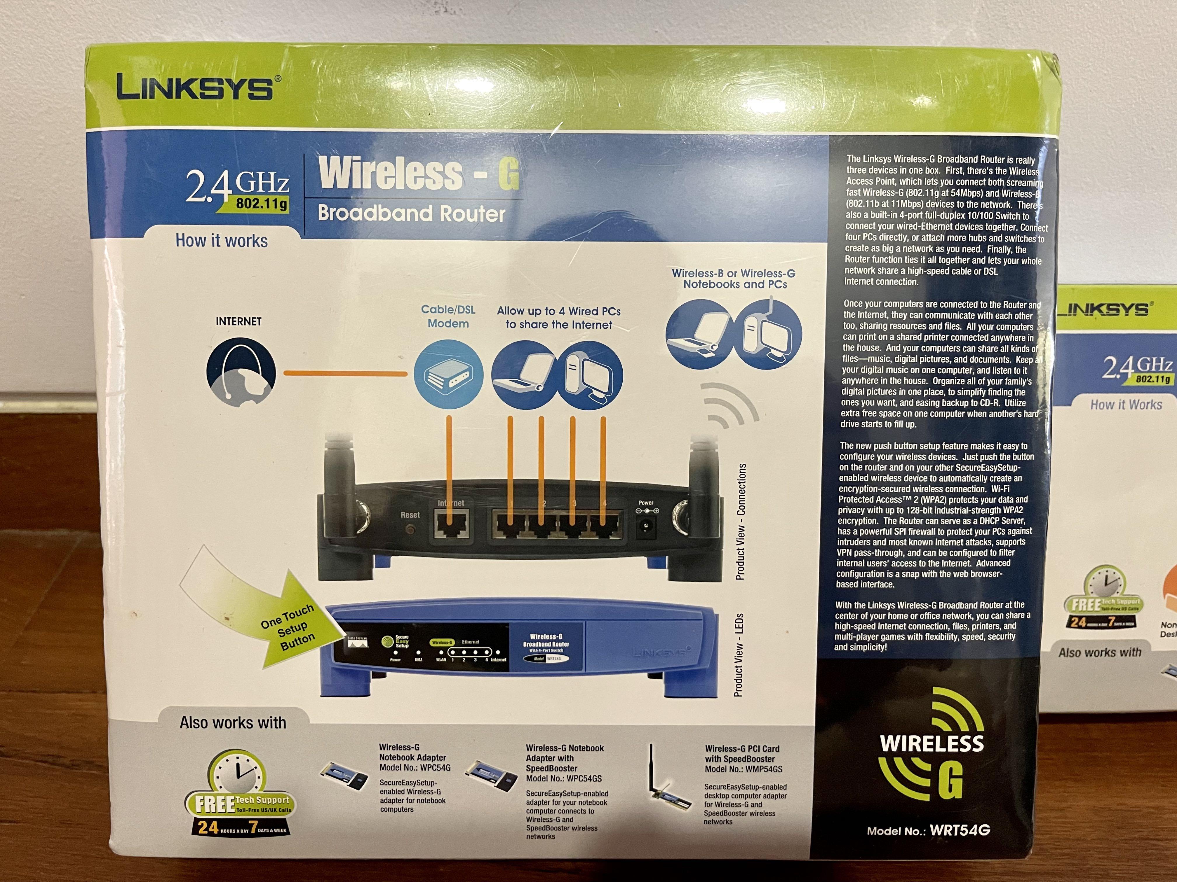 Linksys Wireless-G Broadband router + USB Network Adapter, Computers ...