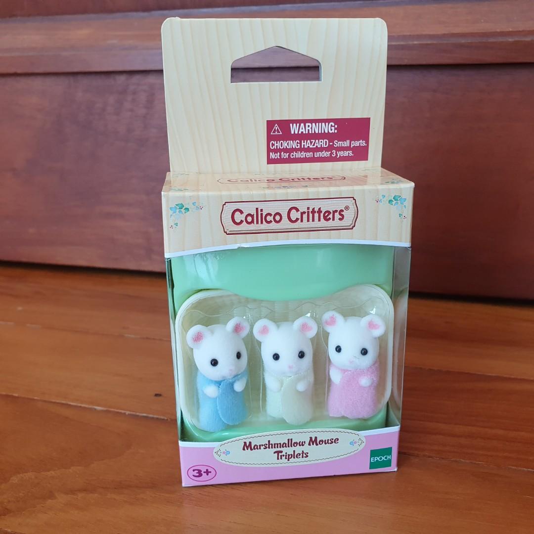 Marshmallow Mouse Triplets Calico Critters/Sylvanian Families, Hobbies ...