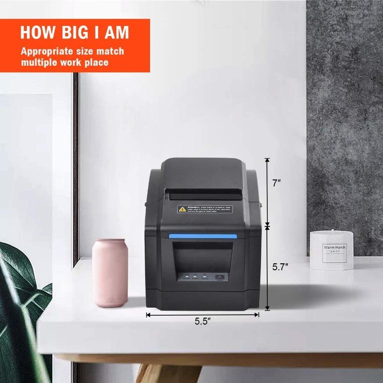 MUNBYN 80mm High Speed Printing Thermal Receipt Printer POS Printer ...