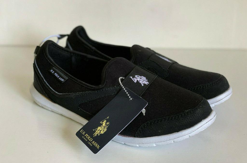 NEW! U.S. US POLO ASSOCIATION USPA BLACK COMFORT SANDALS SHOES 8 38 ...