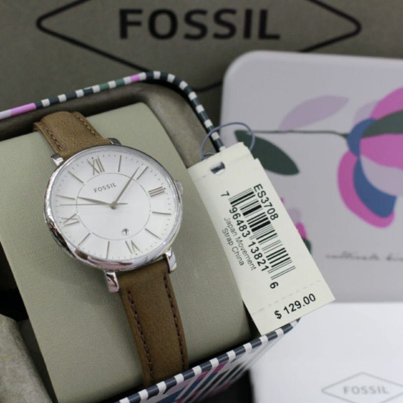 Original 100% Fossil Watch Jacqueline ES3708, Fesyen Wanita, Jam Tangan ...