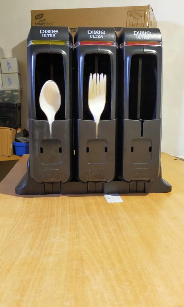 Plastic Spoon n Fork Dispenser, Furniture & Home Living, Kitchenware ...