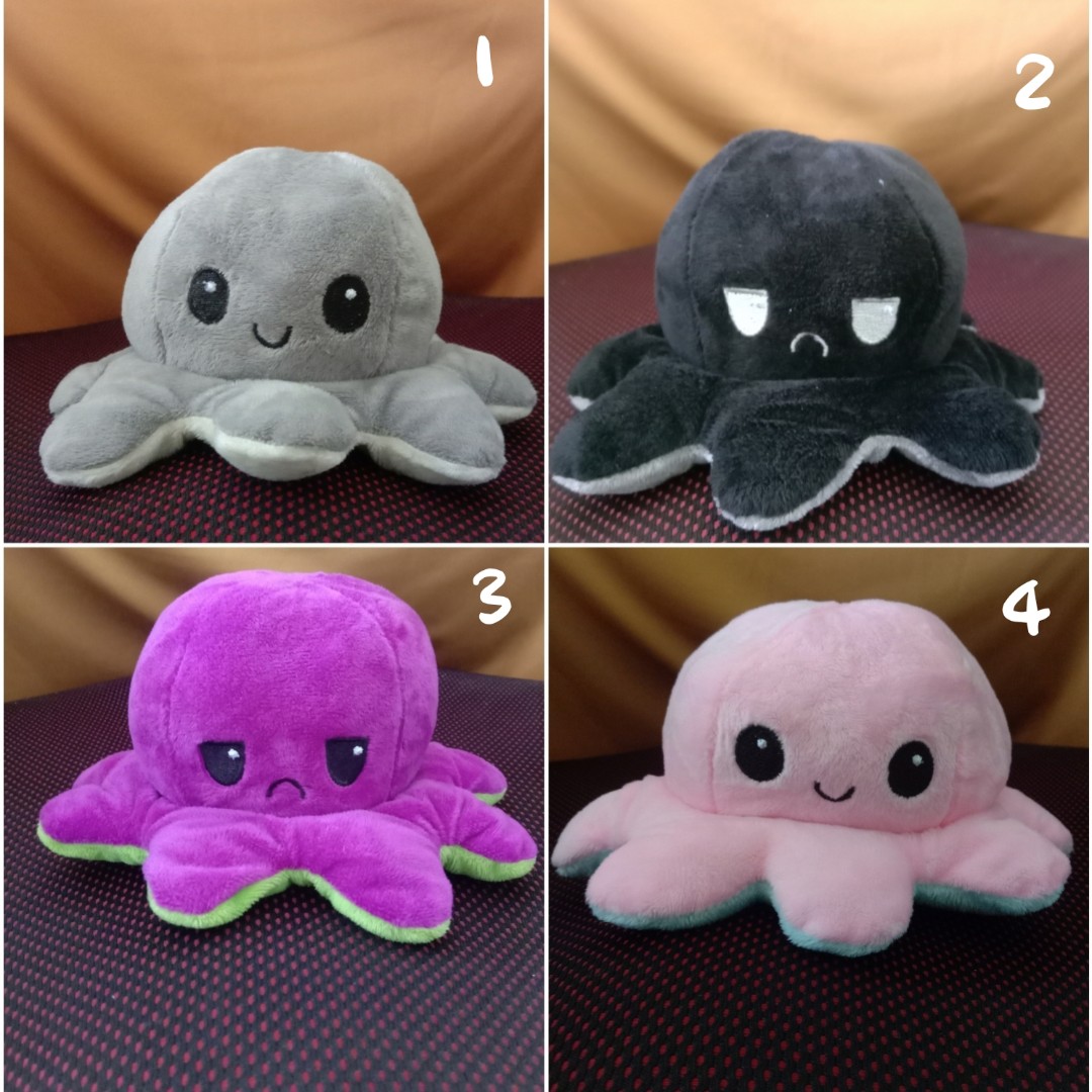 Reversible Octopus Plush, Hobbies & Toys, Toys & Games on Carousell