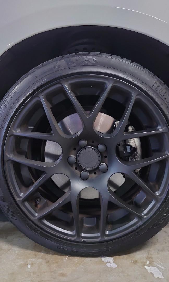 Set of HRE rims and tyres, Car Accessories, Tyres & Rims on Carousell