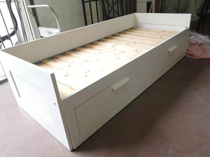 Single bed with sliding bed, Furniture & Home Living, Furniture, Bed ...
