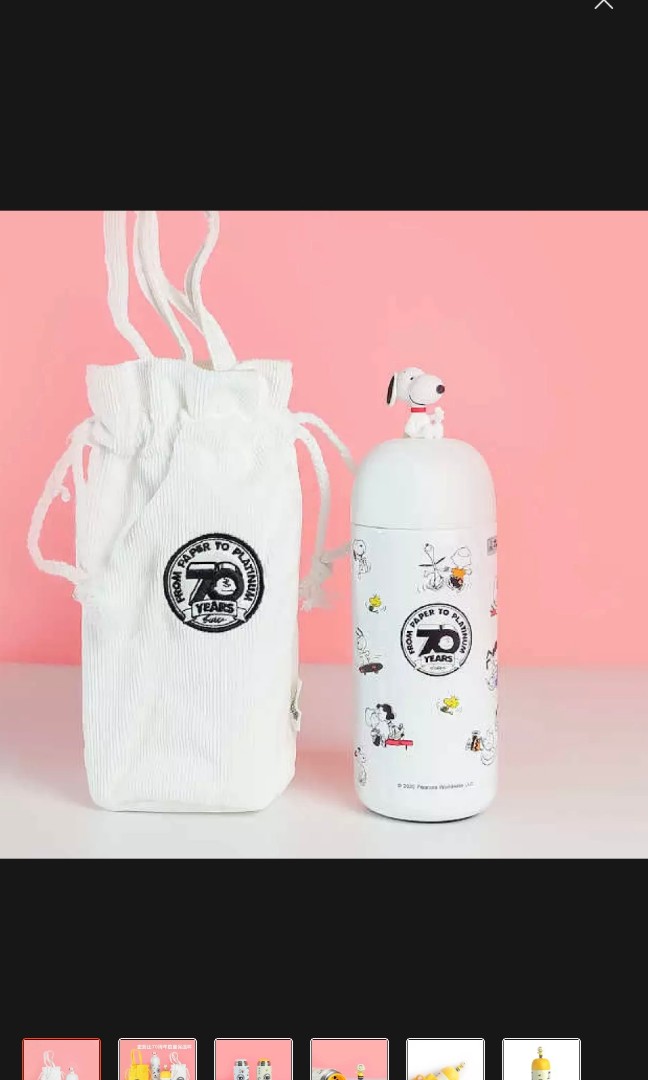 Snoopy Flask 350ml Miniso 70th Anniversary Limited Edition, Furniture ...