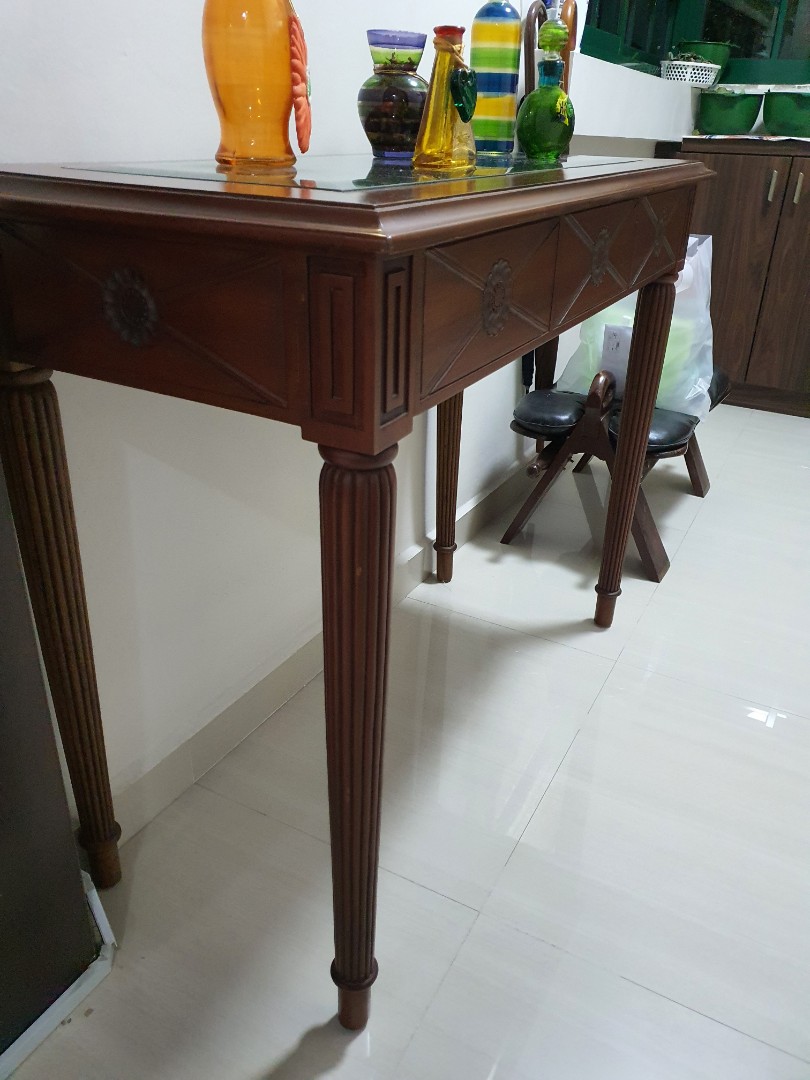 Solid wood display table, Furniture & Home Living, Furniture, Tables ...