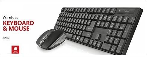 Trust 21571 Ximo Wireless keyboard and mouse set for PC and Laptop, UK ...