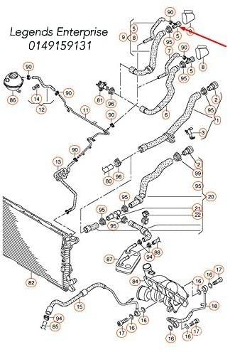 Volkswagen Audi Coolant Flange Coolant Heater Hose Connector 1K0122291C ...