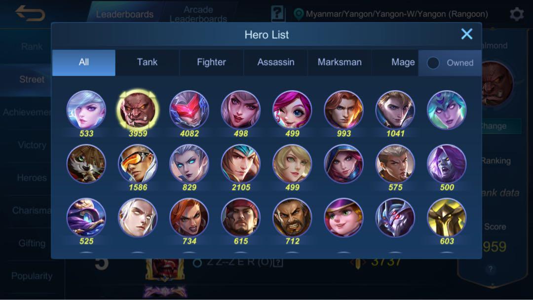 3k points high win rate and mmr MLBB Account, Video Gaming, Gaming ...