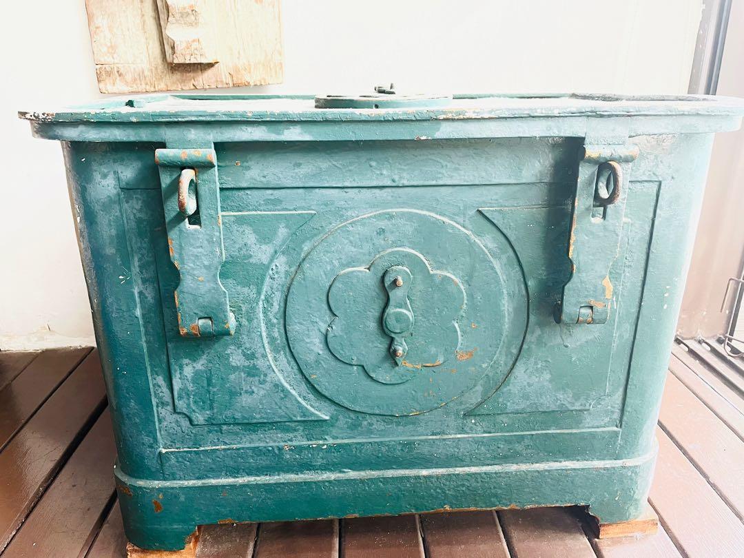 Antique metal safe box, Furniture & Home Living, Home Decor, Other Home ...
