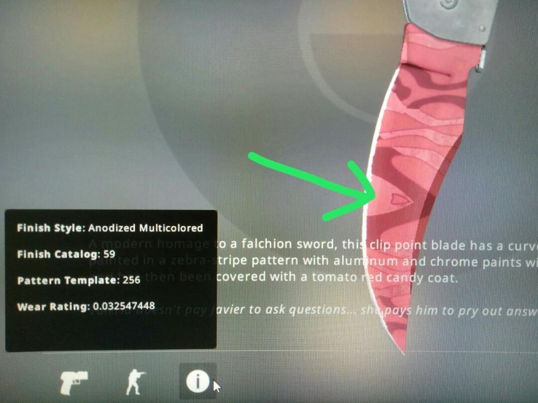 CS:GO Falchion knife (slaughter) (FN) Heart Pattern, Video Gaming ...