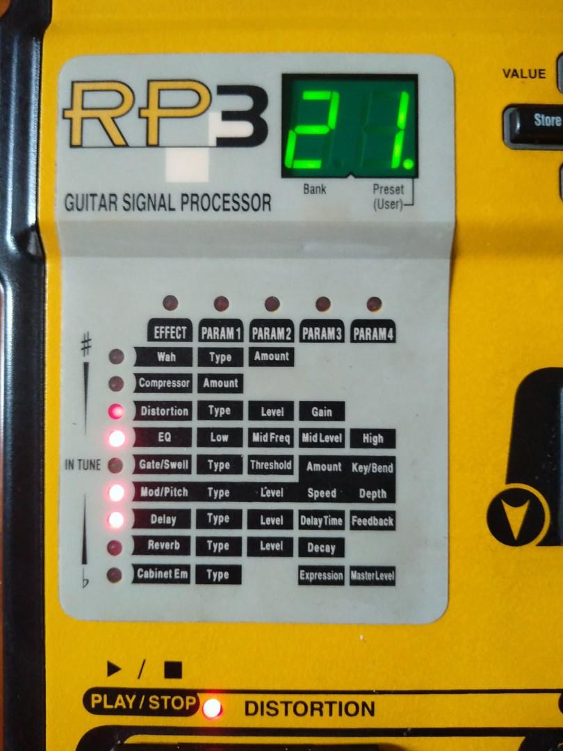 Digitech RP3 Guitar Effects Processor/Preamp/Multi-effects Processor ...