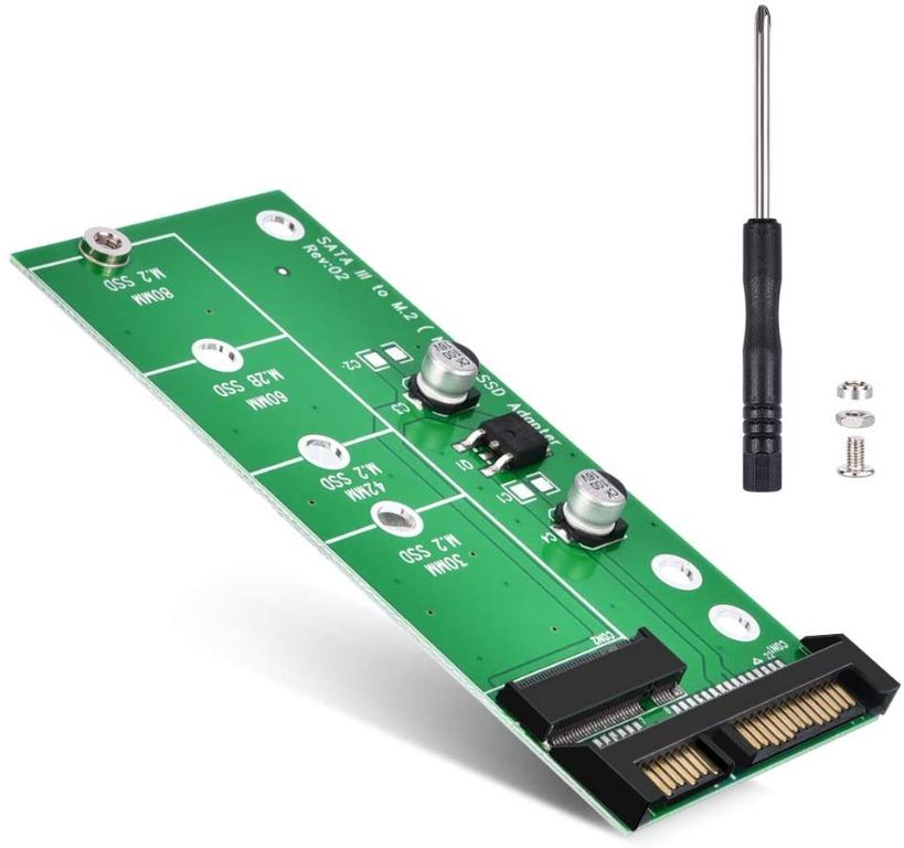 ELUTENG M2 SATA Adapter to 22-Pin SATA III for NGFF M.2 SATA-Based Key ...