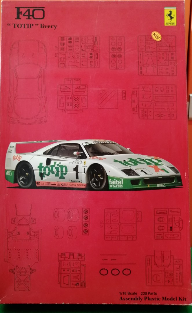 全新FUJIMI 1/16 FERRARI F40 "TOTIP" livery., 玩具 & 遊戲類, 其他 - Carousell