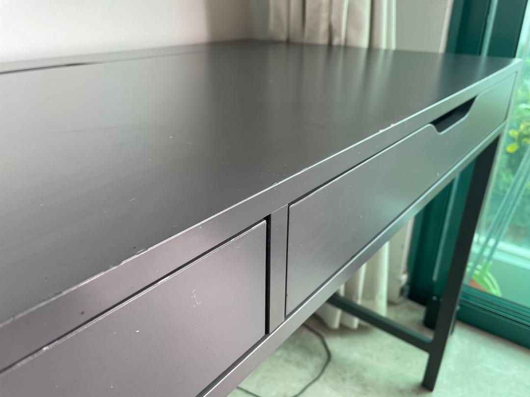 IKEA Alex desk grey-turquoise, Furniture & Home Living, Furniture ...