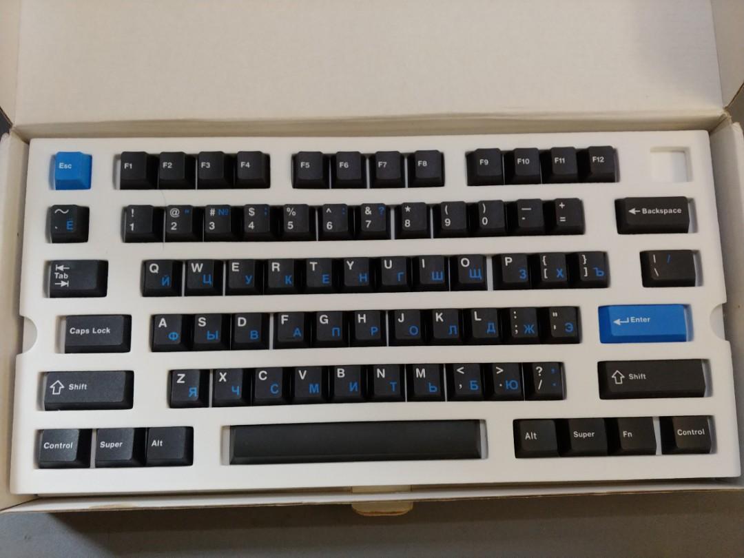 Infinikey Dark Cyrillic Base + Purple Alphas Keycap Set, Computers ...