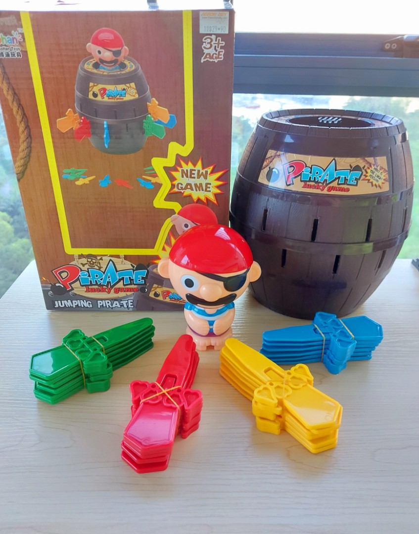 Jumbo Jumping Pirate in a Barrel Game, Hobbies & Toys, Toys & Games on ...