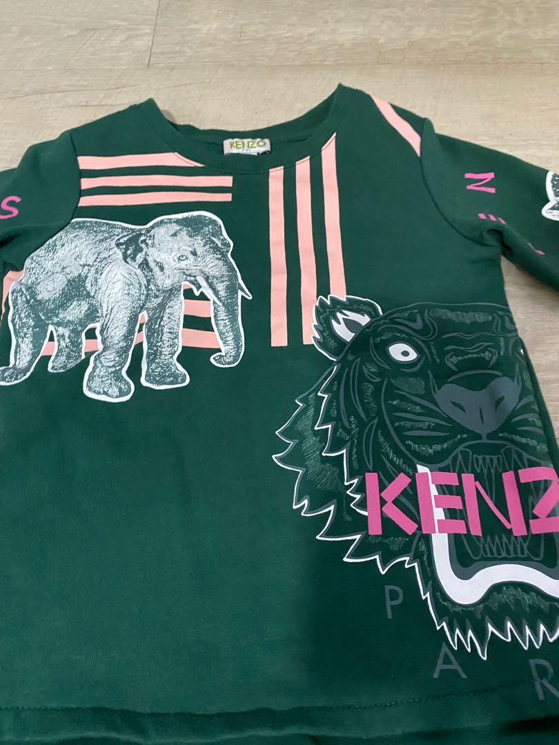 Kenzo Green Dress Kid Girl, Babies & Kids, Babies & Kids Fashion on ...