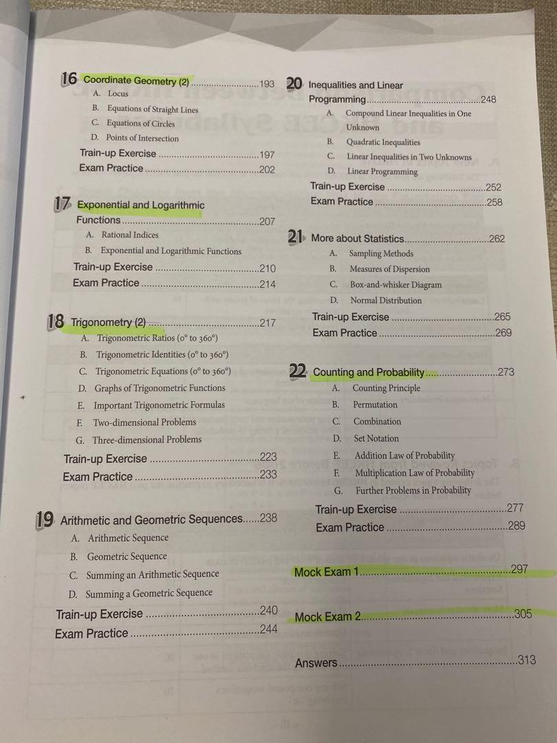 數學Math DSE HKDSE Exam Series Mathematics Multiple-choice Questions, 興趣及 ...